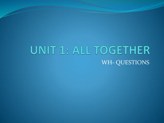 Questions words ppt | PPTX