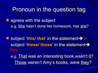 Question tags | PPT