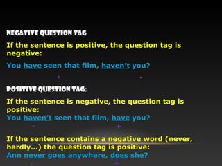 Question tags | PPT