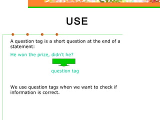 Question tags explanation | PPT