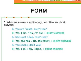 Question tags explanation | PPT