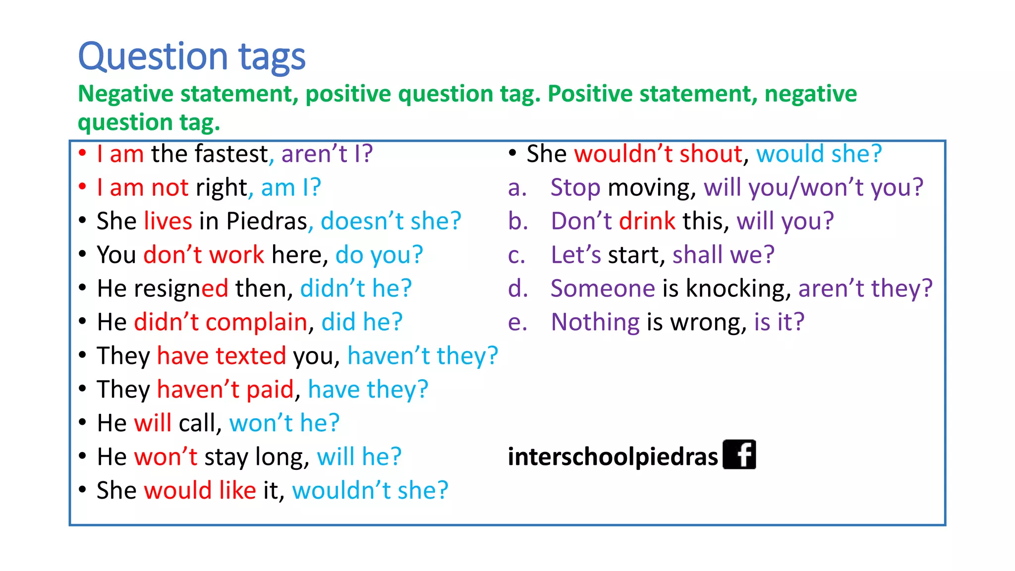 Question tags | PPTX