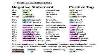 Question tags | PPT