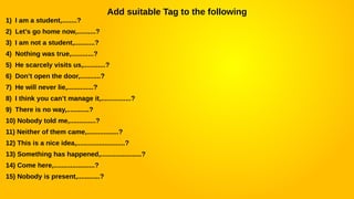 Question tags | PPT