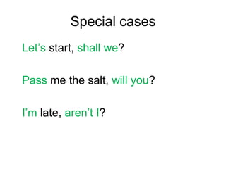Question tags & echo questions | PPT