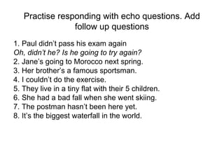 Question tags & echo questions | PPT