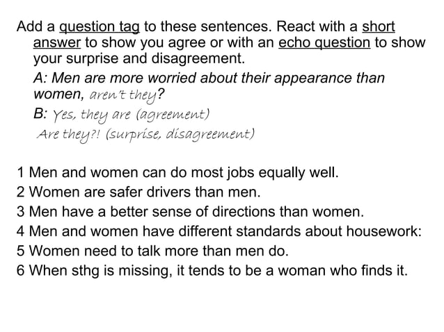 Question tags & echo questions | PPT