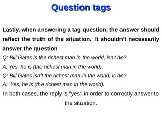 Question tags explanation | ODP