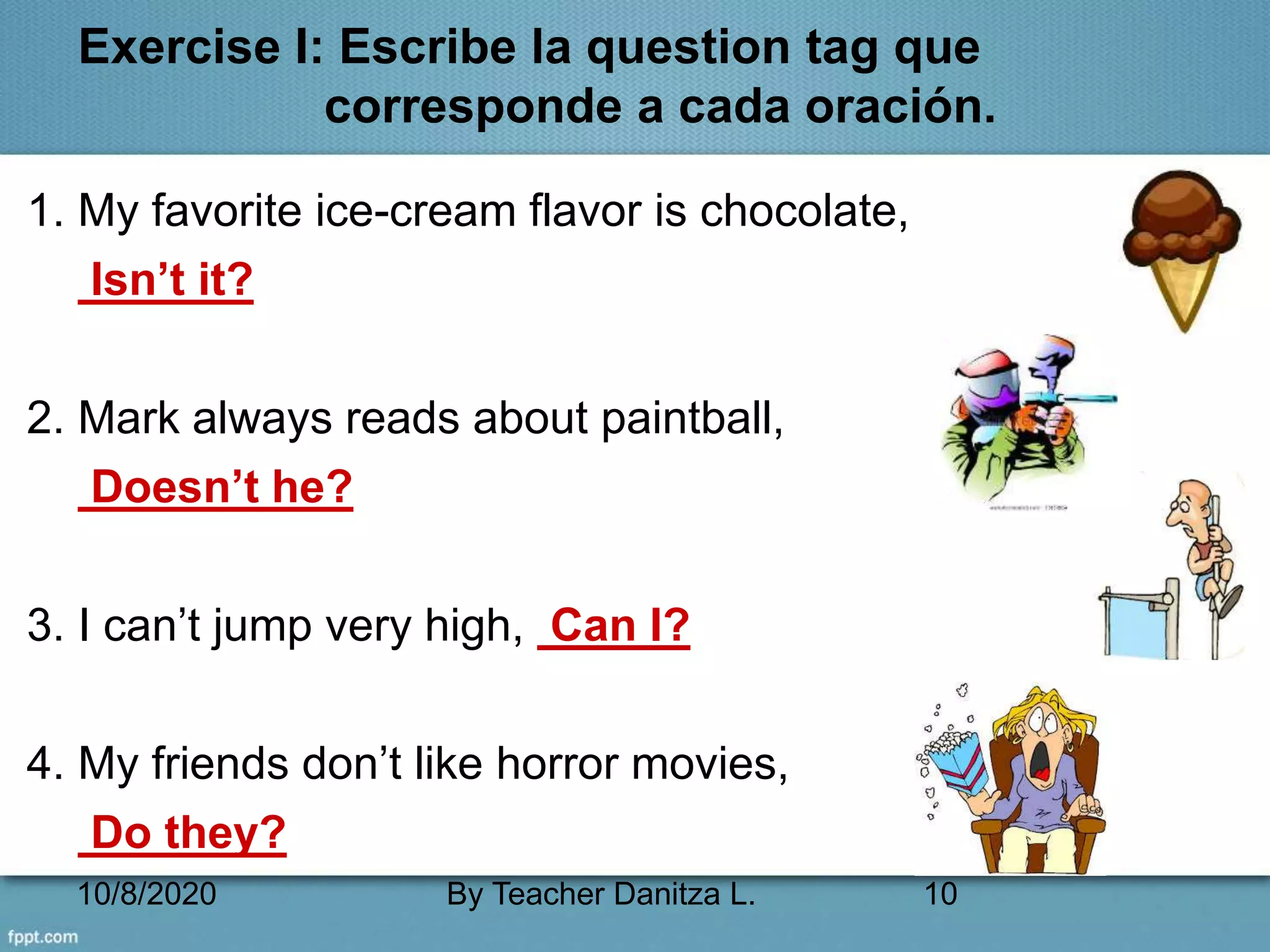 Question tags for teenagers | PPT