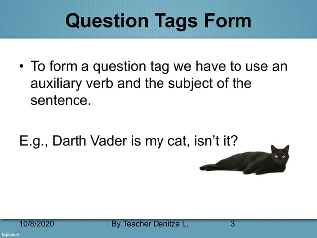 Question tags for teenagers | PPT