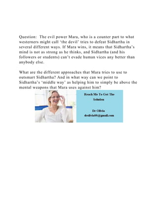 Question The evil power Mara, who is a counter part to what we.docx