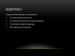 Economics: Economic Development Questions | PPTX