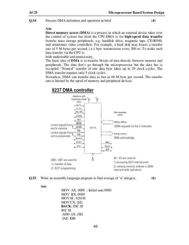 Microprocessor Questions With Solution