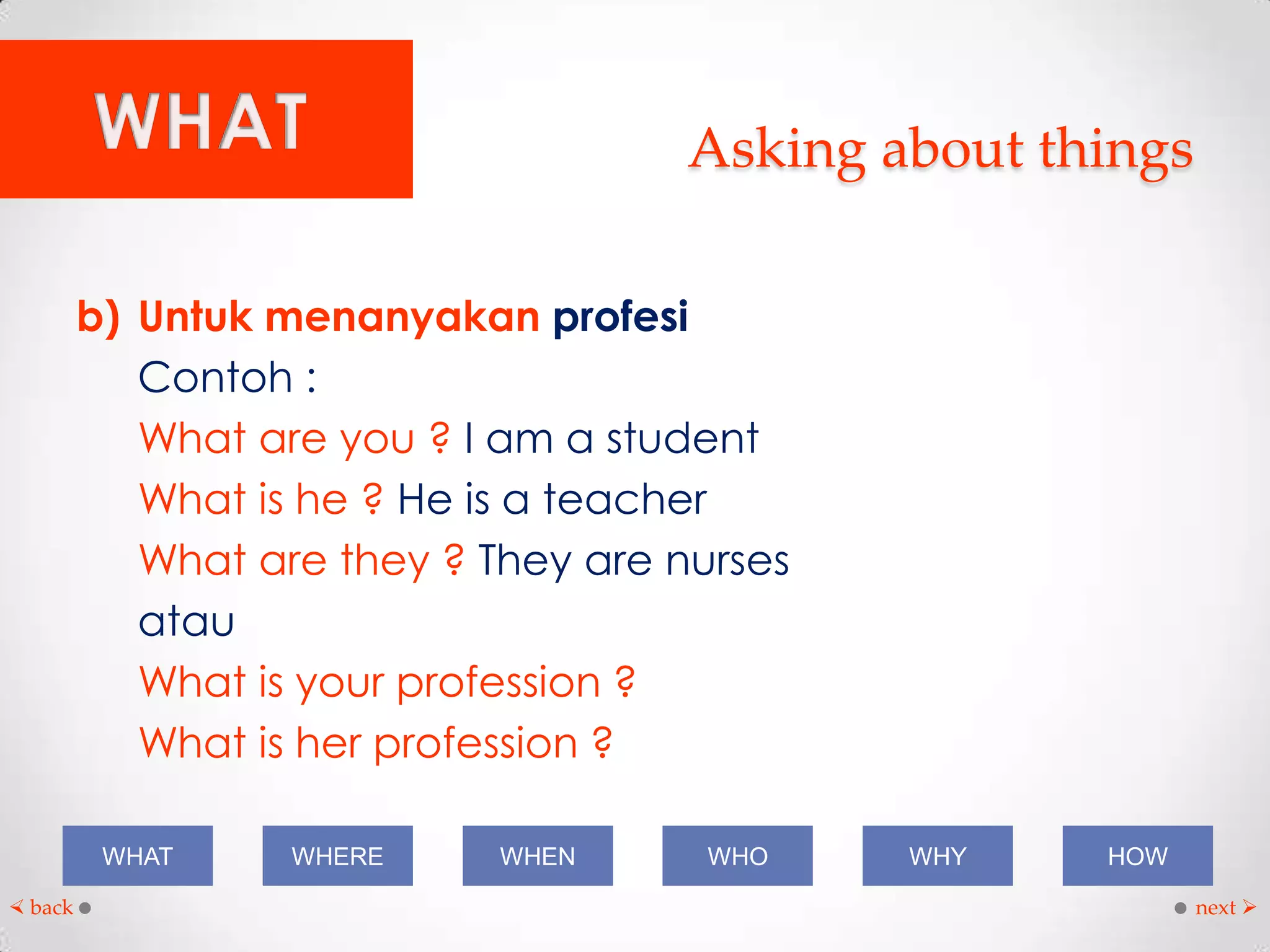 Question word question by zonamerah | PPTX | Style & Fashion