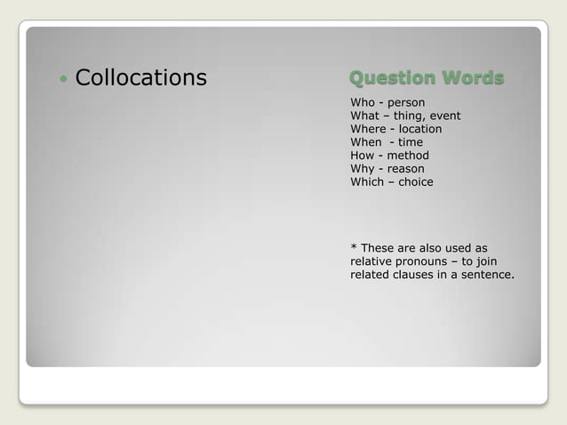 Question words | PPT