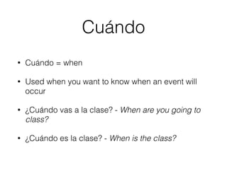 Question words | PDF