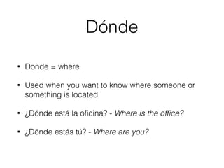 Question words | PDF