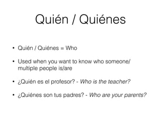 Question words | PDF