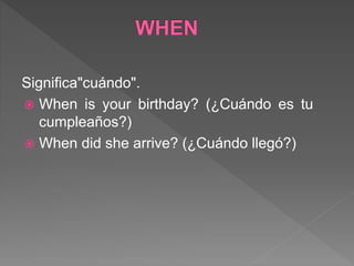 Question words | PPTX