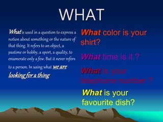 QUESTION WORDS.ppt