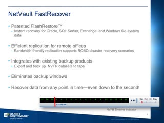 Quest NetVault FastRecover Continuous Data Protection (CDP) | PPTX