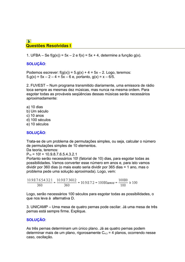 Questoes resolvidas | DOC