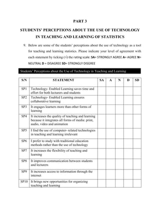 QUESTONNAIRE AND INTERVIEW GUIDE FOR RESPONDENTS ON THE IMPACT OF ...