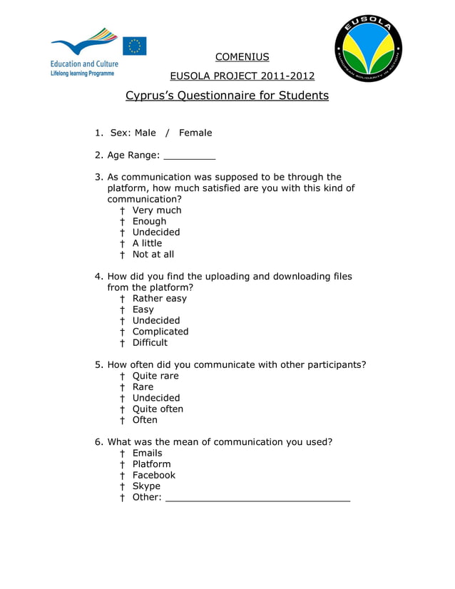 Questionnaire students | PDF | Technology & Computing