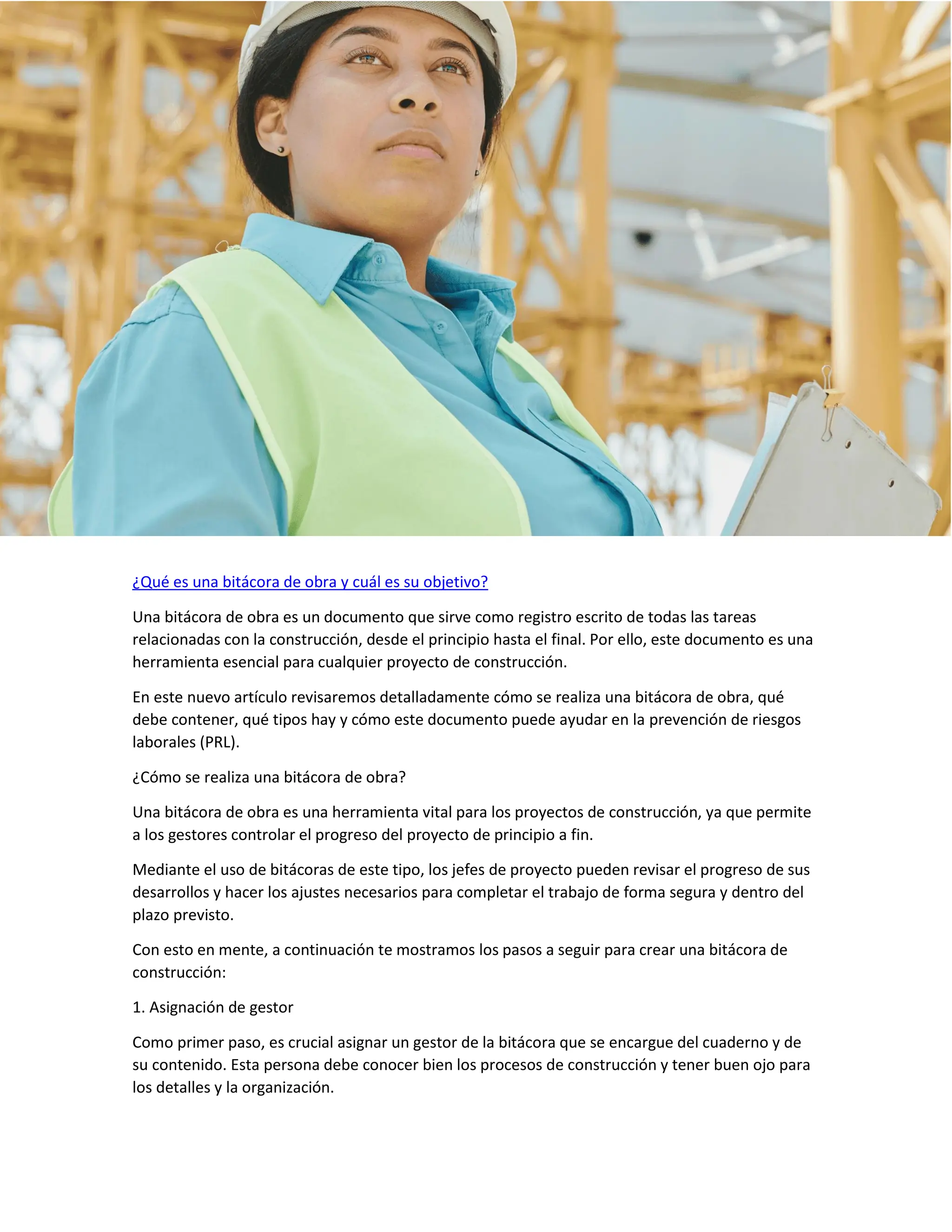 ¿Qué es una bitácora de obra y para qué sirve? | PDF