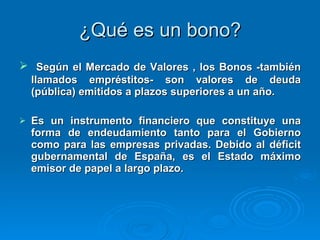 Qué es un bono | PPT