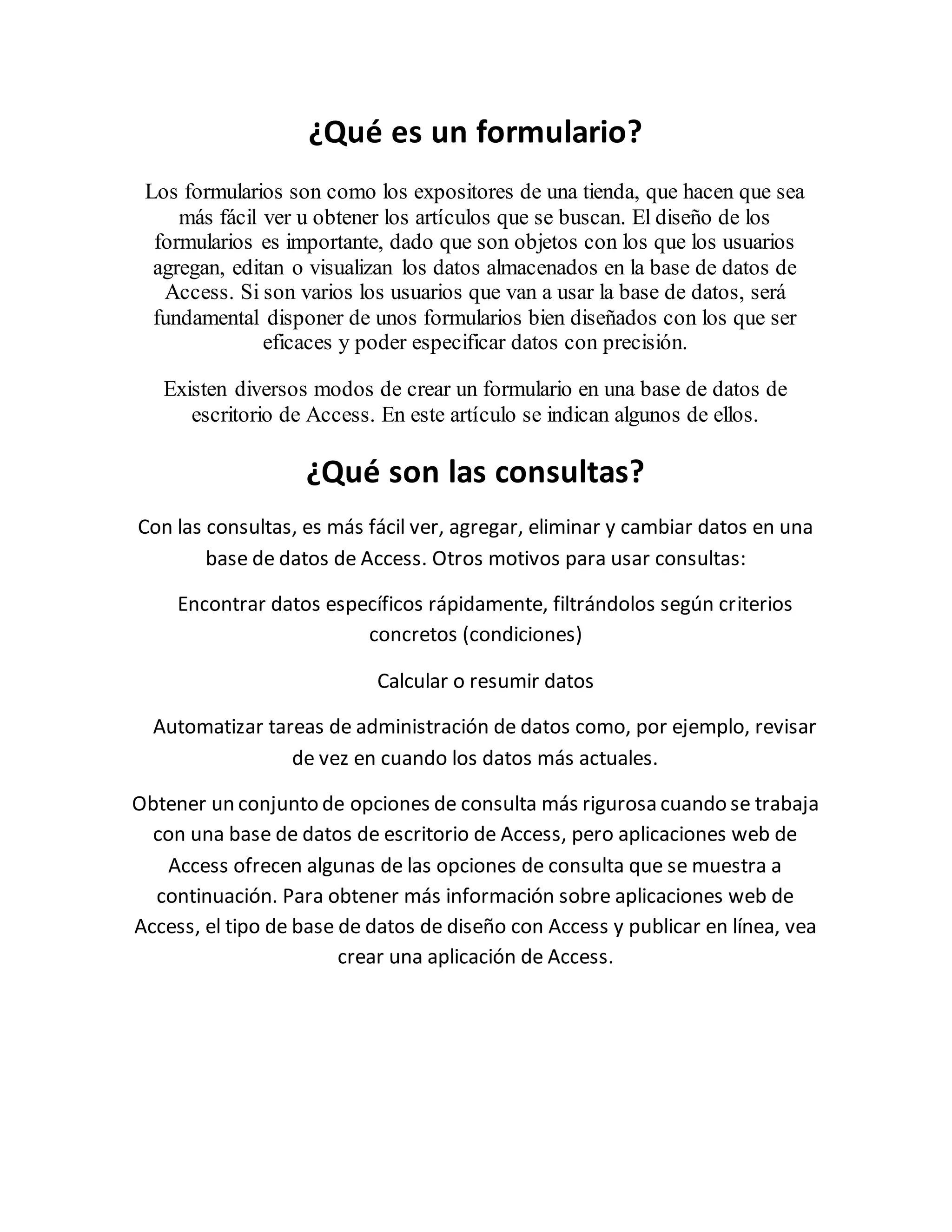 Qué es un formulario | DOCX