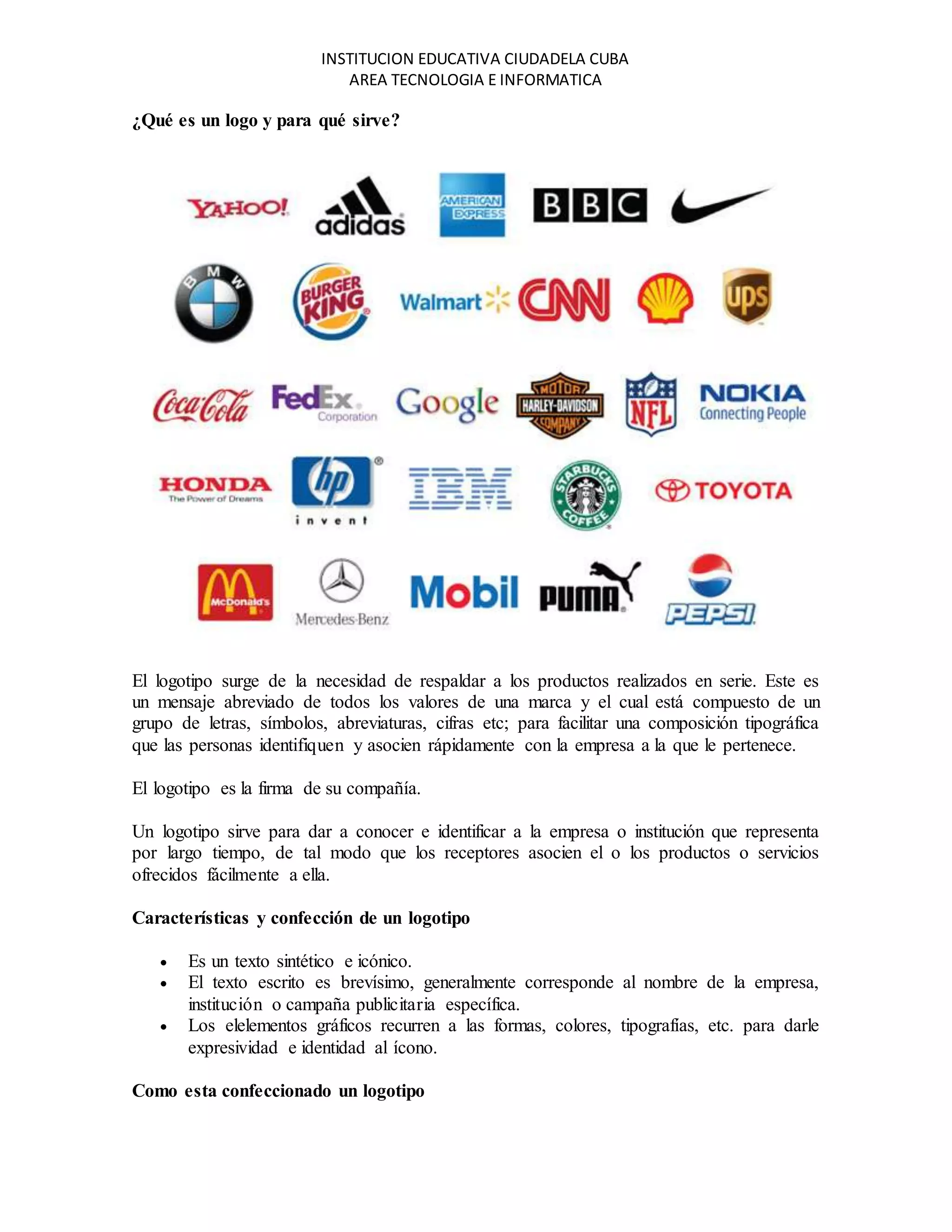 Qué es un logo y para qué sirve | DOCX