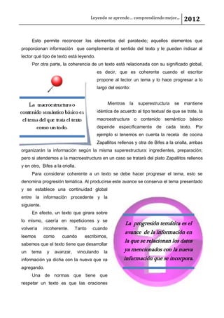Qué es un texto coherencia y cohesión | PDF