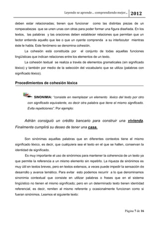 Qué es un texto coherencia y cohesión | PDF