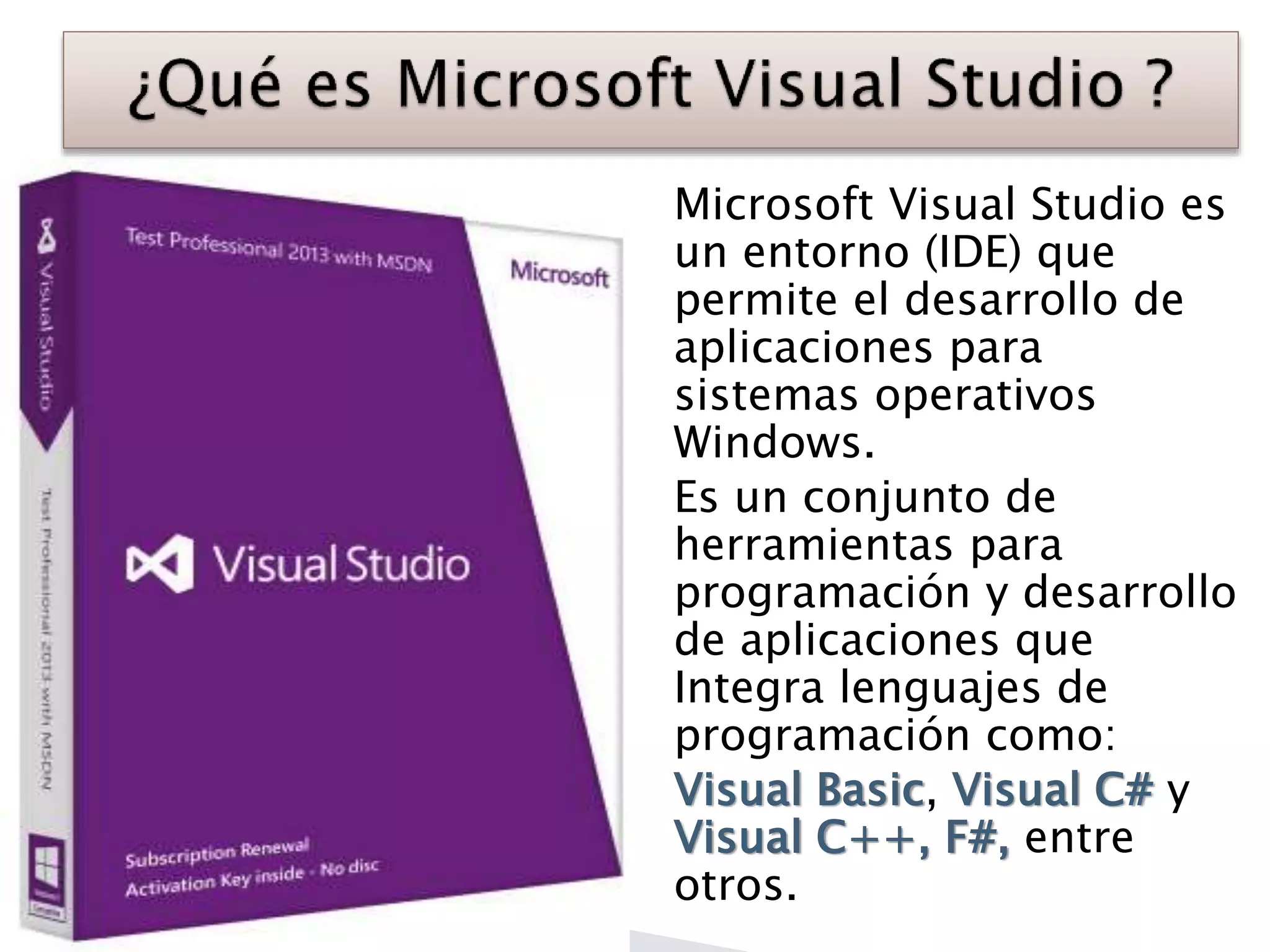 Qué es visual basic | PPT | Descarga Gratuita