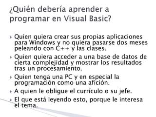 Qué es visual basic | PPTX