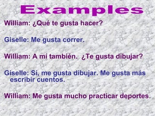 Que te gusta hacer- What do you like to do? | PPT