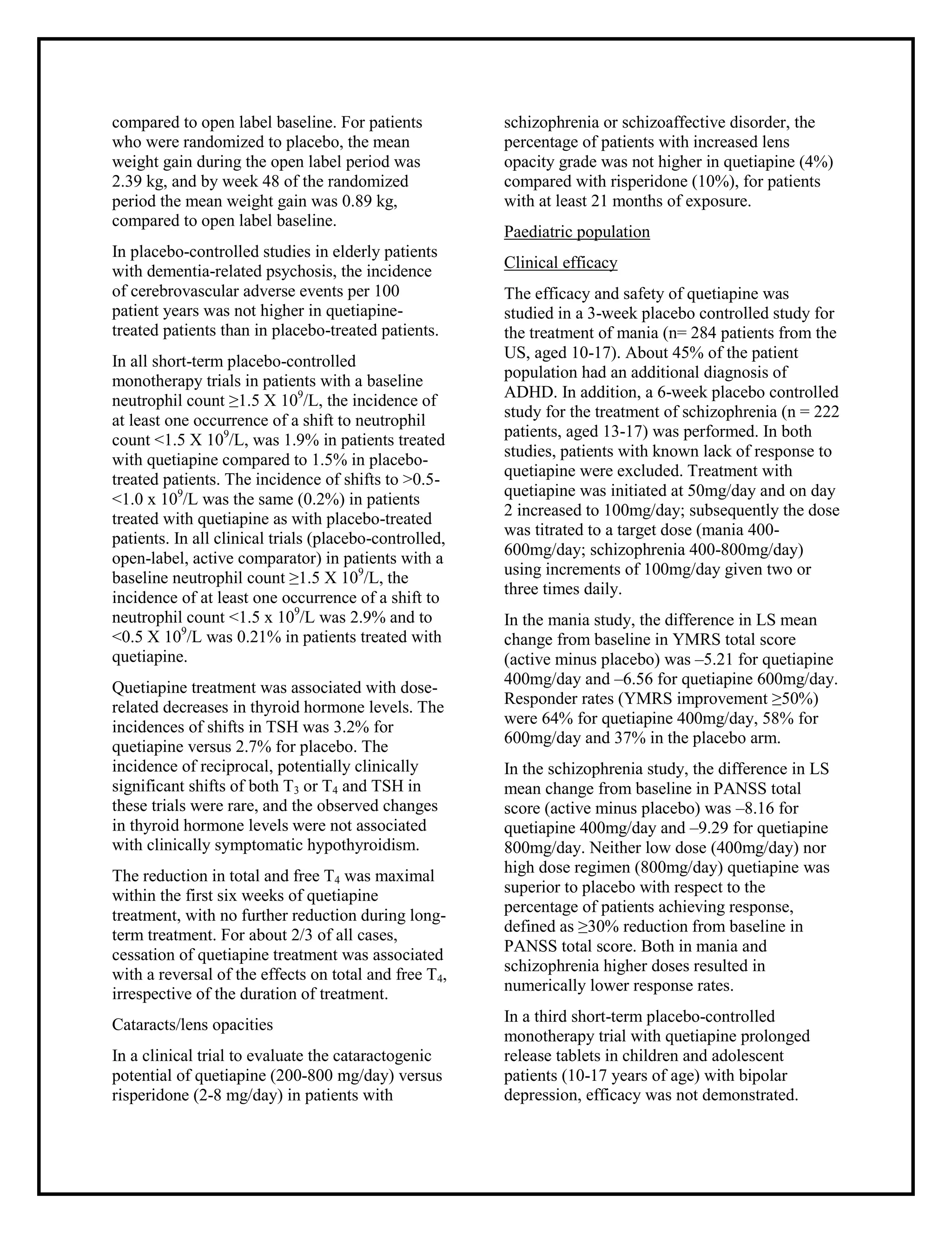 Quetiapine 25mg film coated tablets smpc- taj pharmaceuticals | PDF