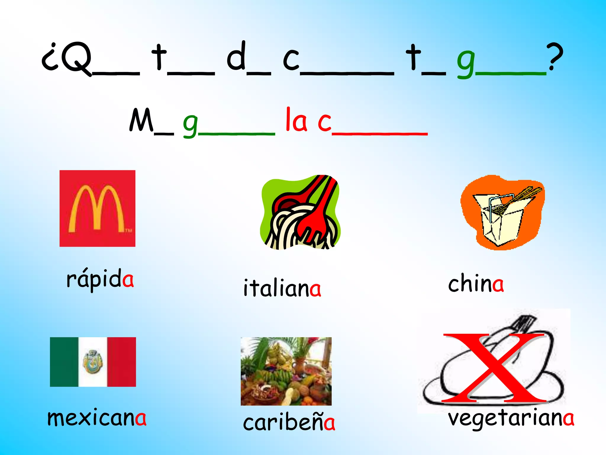 Que tipo de comida te gusta | PPT