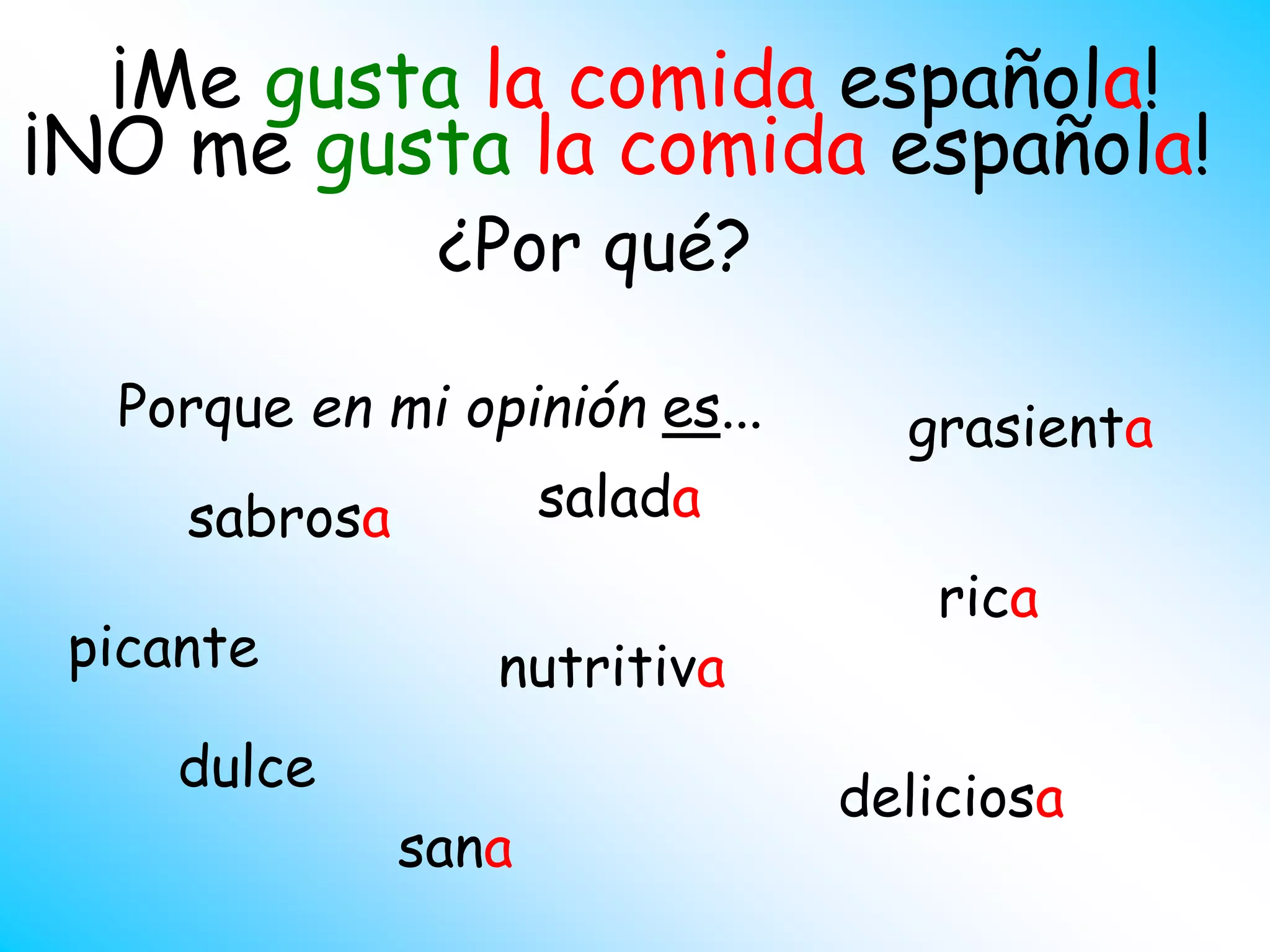 Que tipo de comida te gusta | PPT | Descarga Gratuita