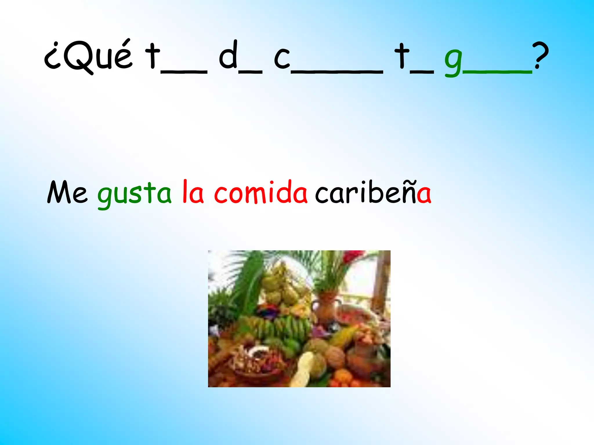 Que tipo de comida te gusta | PPT