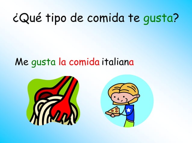 Que tipo de comida te gusta | PPT