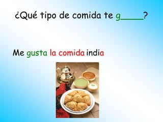 Que tipo de comida te gusta | PPT