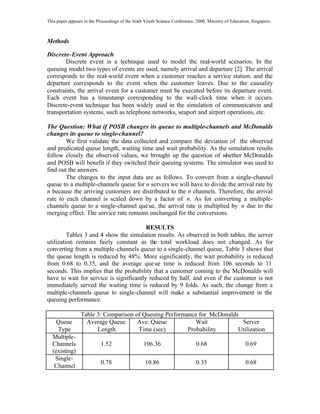 simulation in Queue | PDF