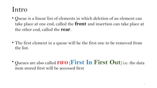 Queue AS an ADT (Abstract Data Type) | PPT