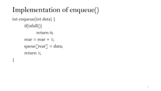 Queue AS an ADT (Abstract Data Type) | PPT