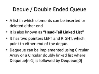 Queue in Data Structure | PPTX