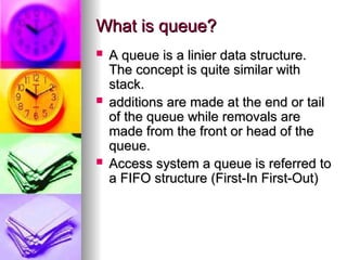 queueDATA STRUCTURES AND ITS OPERATIONS IMPLEMETED WITH EXAMPLES | PPT