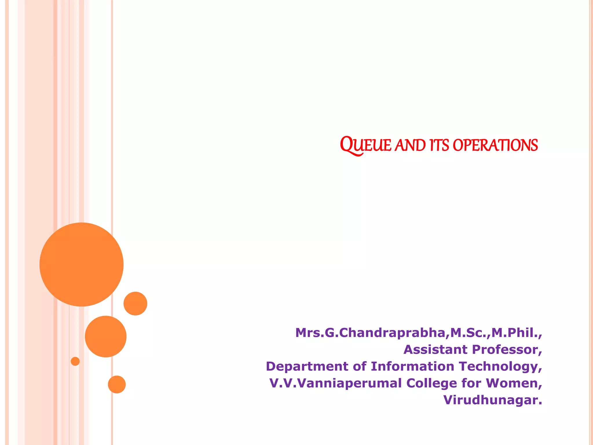 Queue And Its Operations Pptx Programming Languages Computing