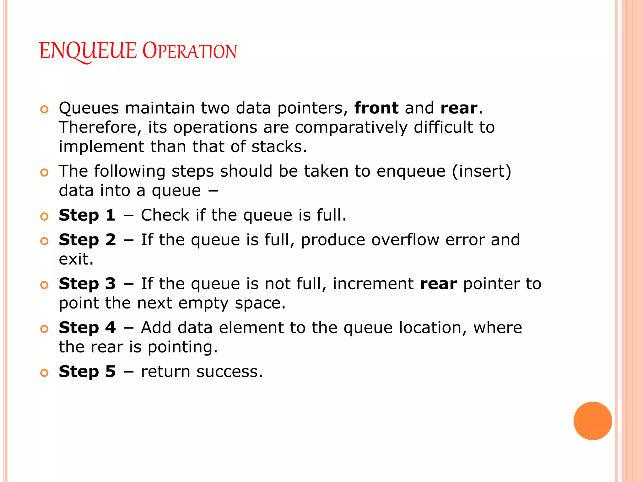 Queue And Its Operations Pptx Programming Languages Computing